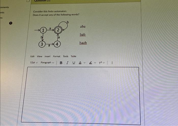 Solved Consider this finite automaton. Does it accept any of | Chegg.com