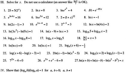 Solved Solve for x. Do not use a calculator (an answer like | Chegg.com