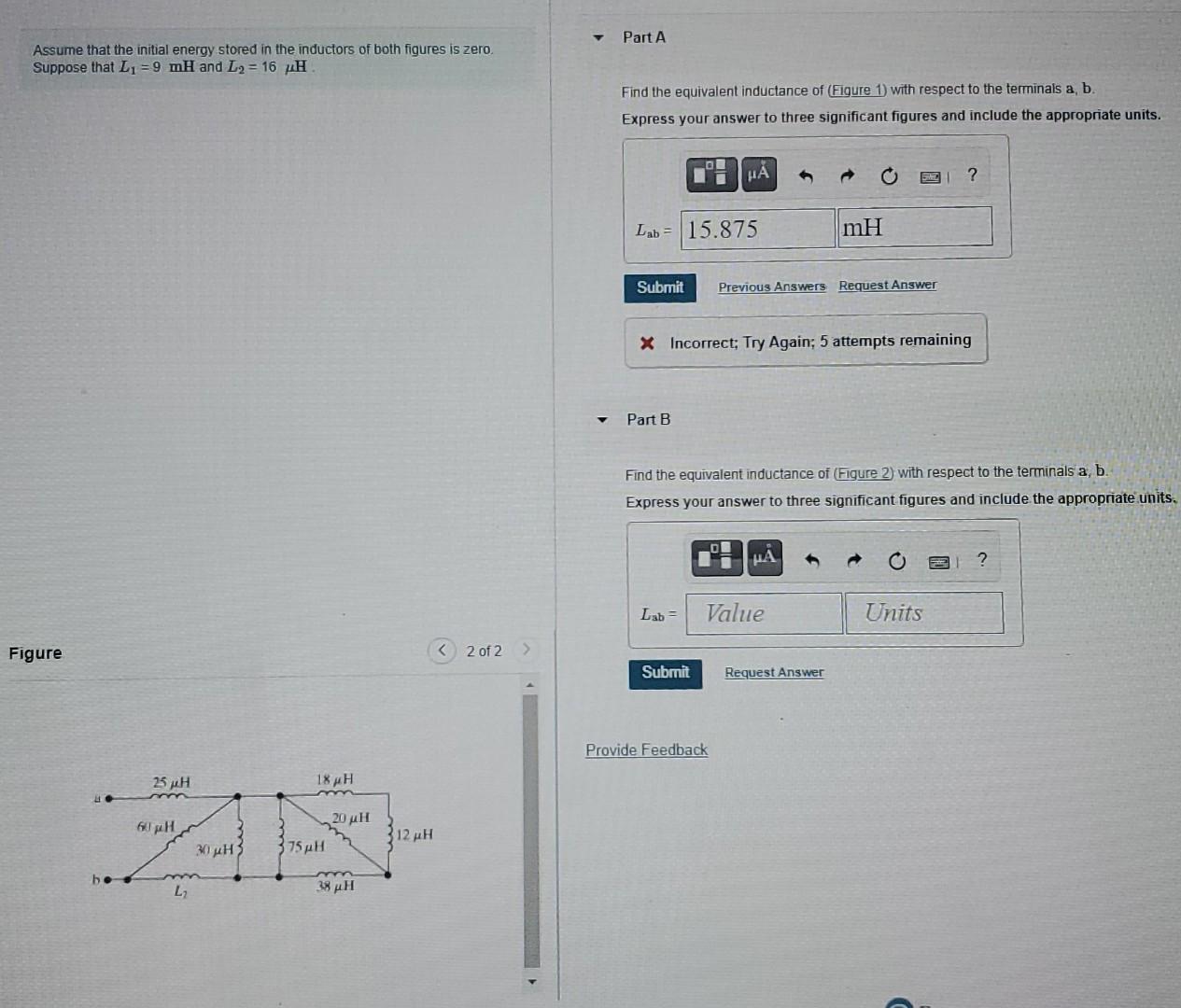Solved Part A Assume that the initial energy stored in the | Chegg.com
