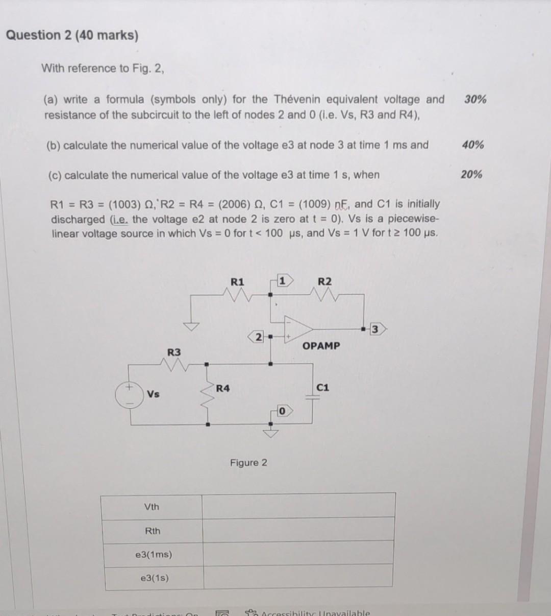 Solved With reference to Fig. 2, (a) write a formula | Chegg.com