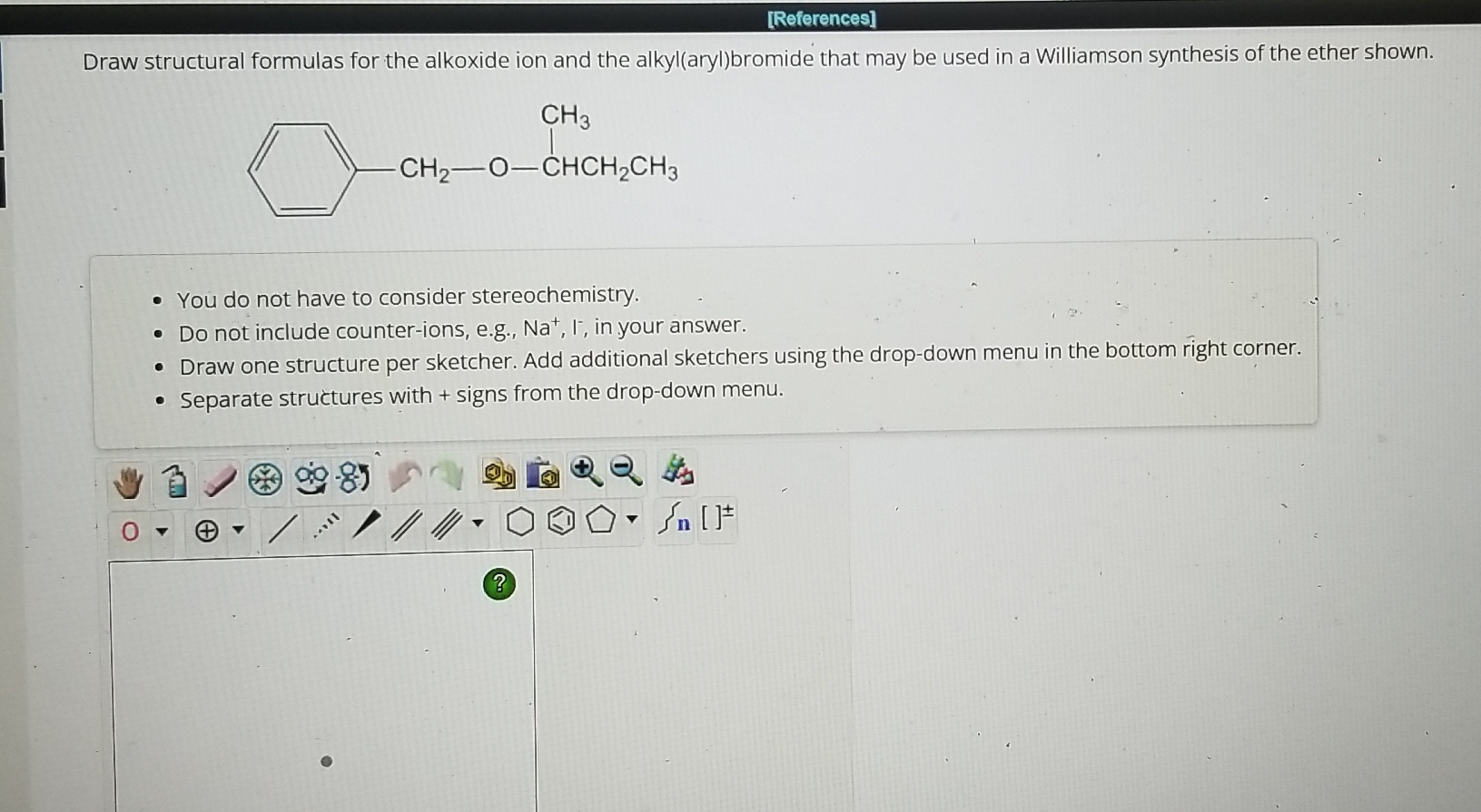 Solved [References]Draw structural formulas for the alkoxide | Chegg.com