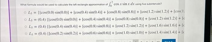 Solved What formula would bo used to calculate the lett | Chegg.com