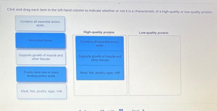 Solved Click and drag each item in the left-hand column to | Chegg.com