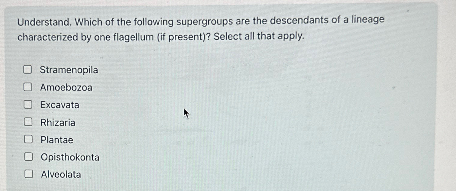Solved Understand. Which of the following supergroups are | Chegg.com