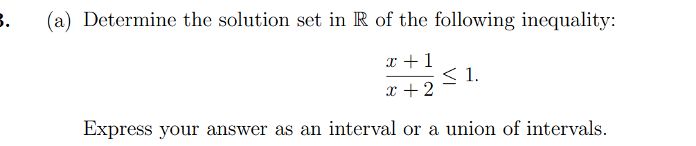 Solved (a) ﻿Determine the solution set in R ﻿of the | Chegg.com
