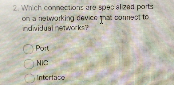 Solved Which connections are specialized ports on a | Chegg.com