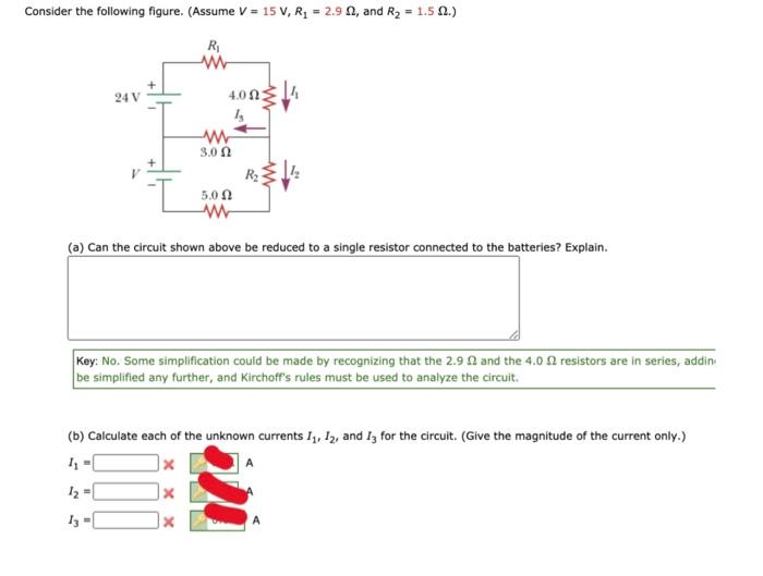 Solved Consider the following figure. (Assume \\( V=15 | Chegg.com