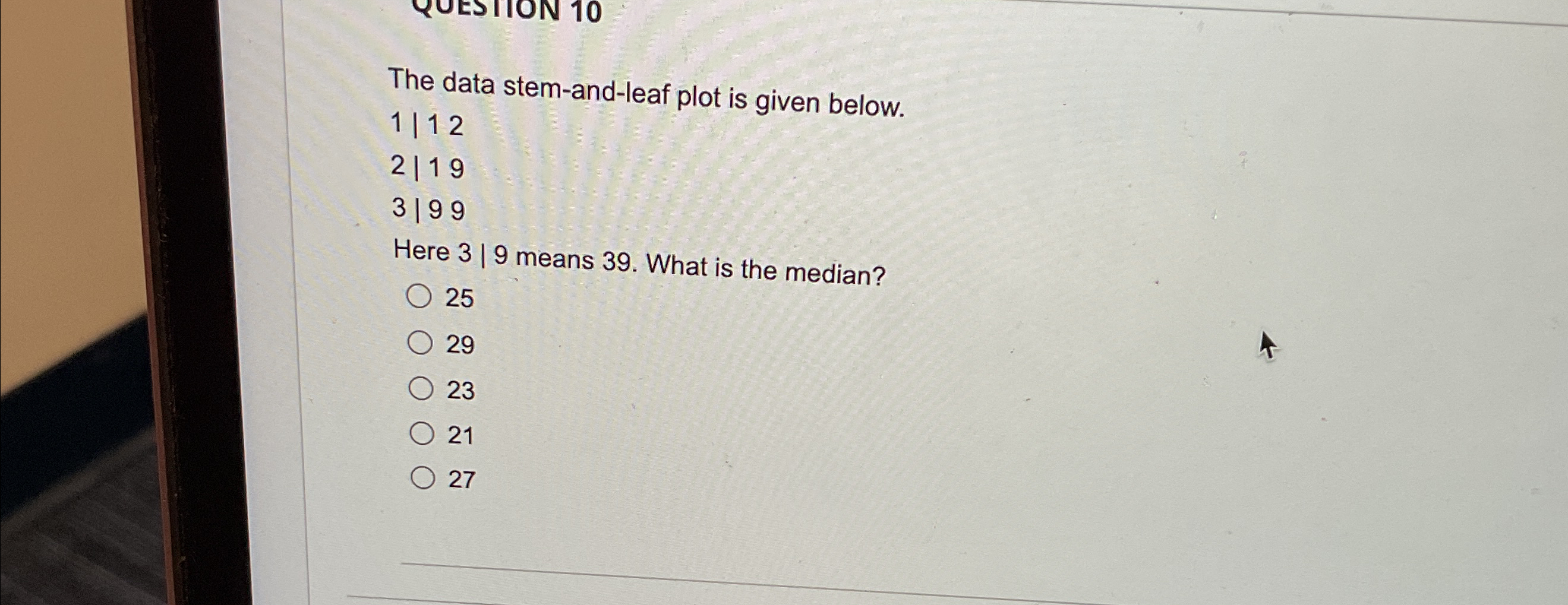 Solved The data stem-and-leaf plot is given | Chegg.com