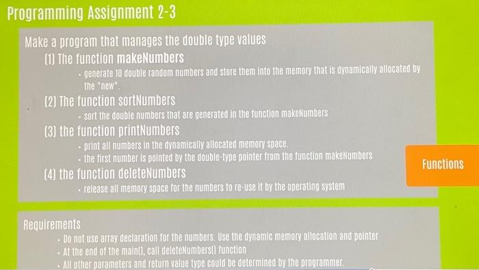 Solved Programming Assignment 2-3 Make a program that | Chegg.com