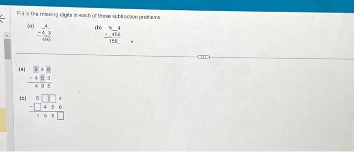 Solved Fill in the missing digits in each of these | Chegg.com