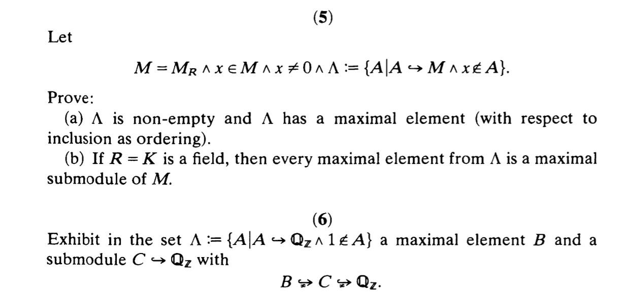 Solved Let M=MR∧x∈M∧x =0∧Λ:={A∣A↪M∧x∈/A} Prove: (a) Λ is | Chegg.com