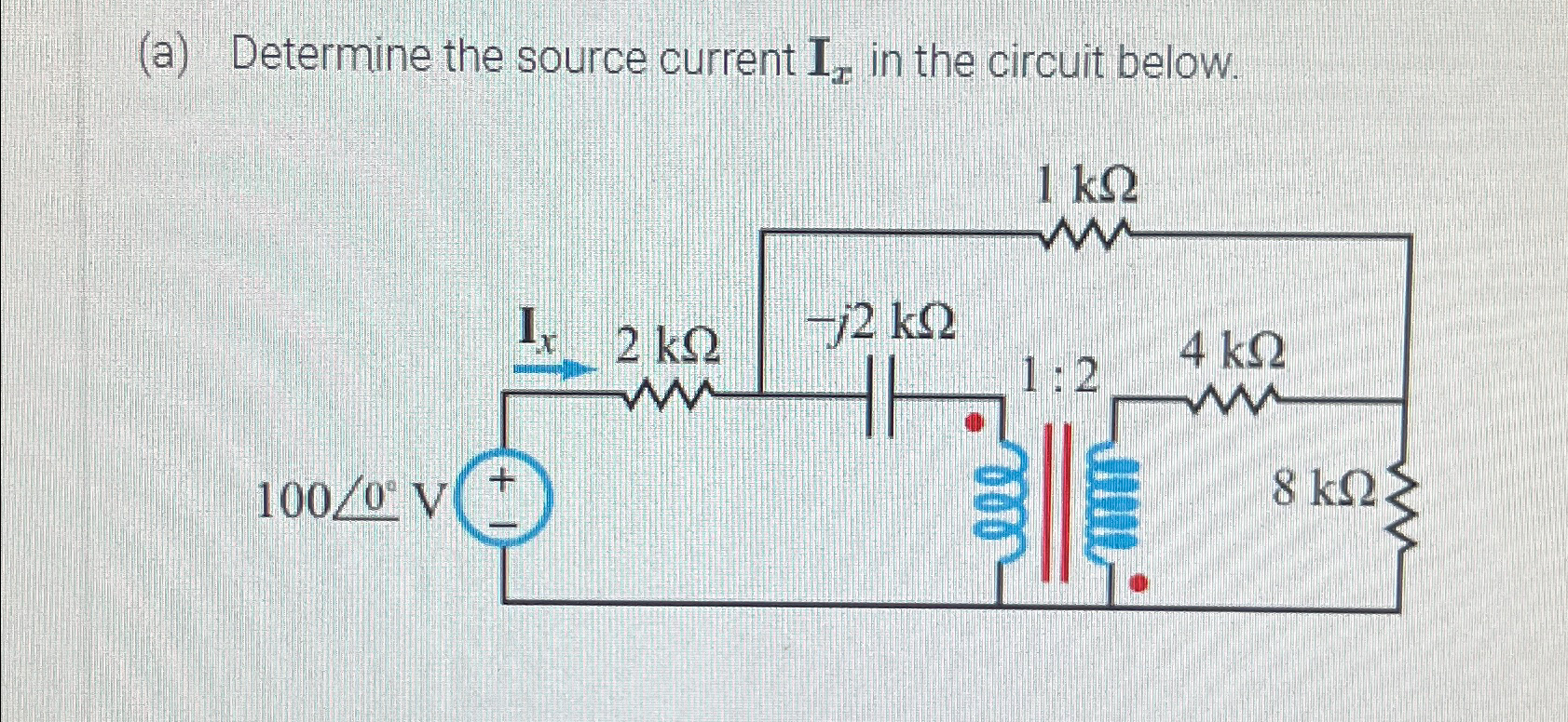 Solved (a) ﻿Determine the source current Ix ﻿in the circuit | Chegg.com