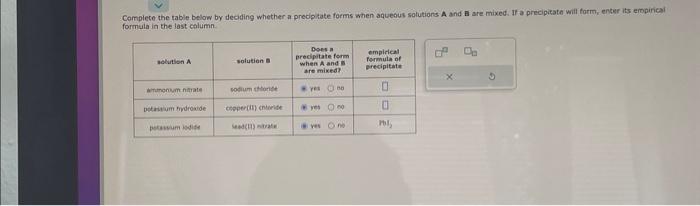 Solved Complete the table below by deciding whether a | Chegg.com