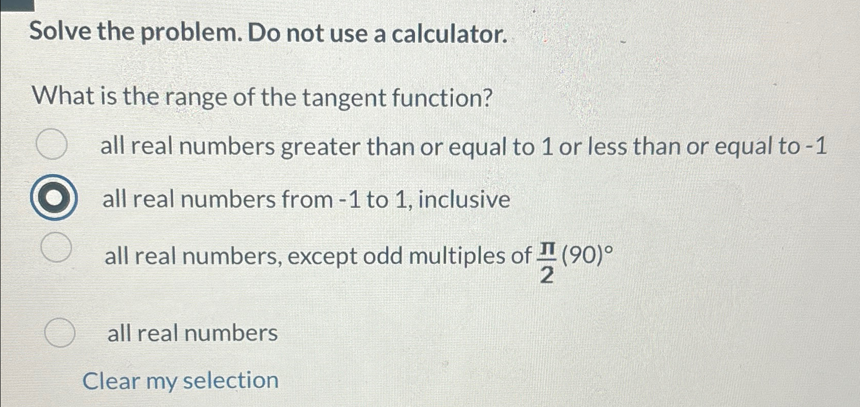 Solved Solve the problem. Do not use a calculator.What is | Chegg.com