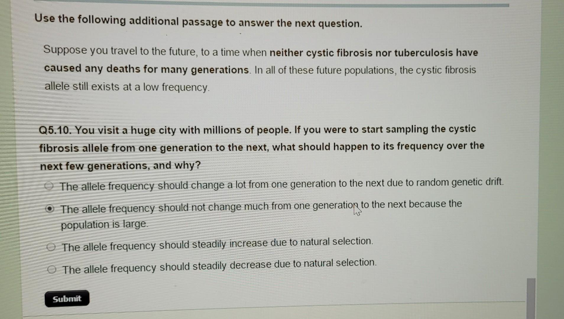 Solved Q5.1. Which of the following is FALSE? If a genetic | Chegg.com