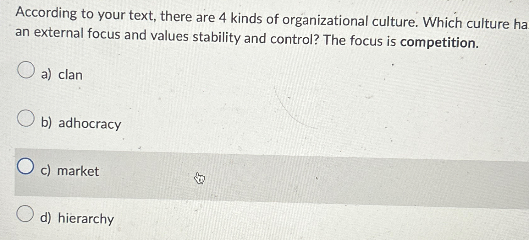 Solved According to your text, there are 4 ﻿kinds of | Chegg.com