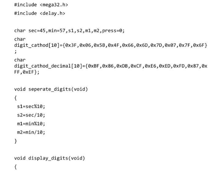 Solved Modify the below Code in Such a way that the display | Chegg.com