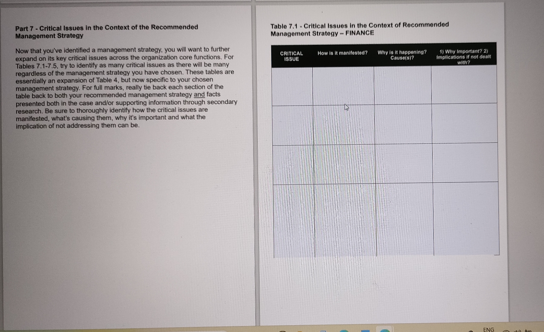 Solved Part 7 - ﻿Critical Issues in the Context of the | Chegg.com