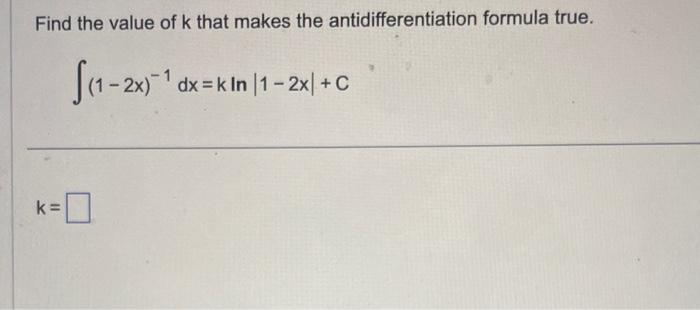 Solved Find the value of k that makes the | Chegg.com