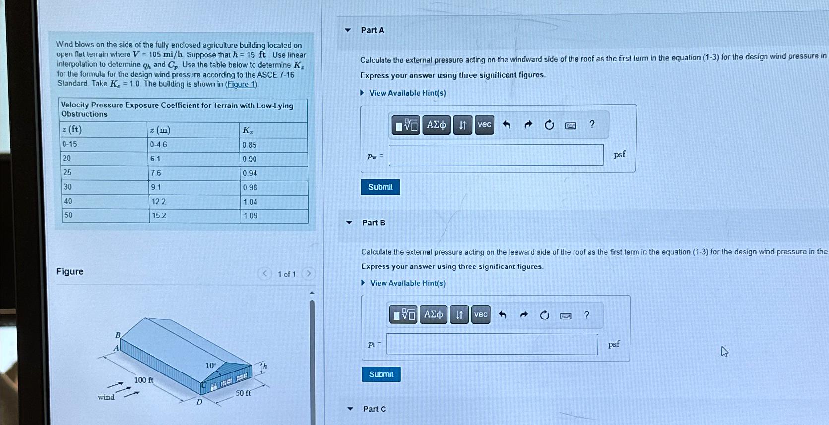 Solved Wind blows on the side of the fully enclosed | Chegg.com
