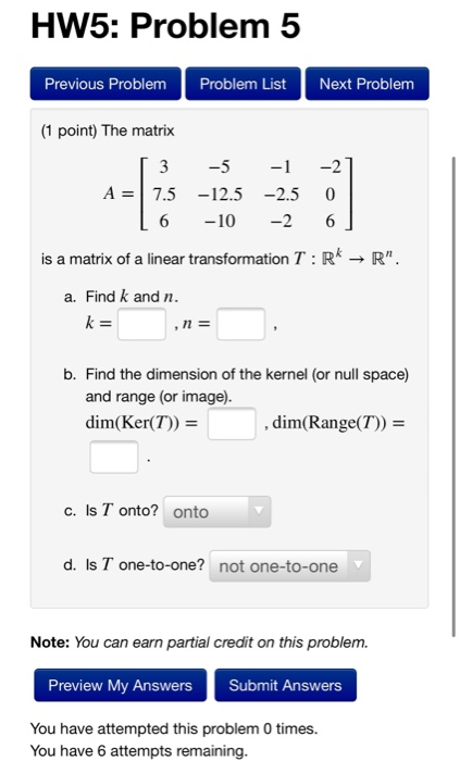 Solved HW5: Problem 5 Previous Problem Problem List Next | Chegg.com