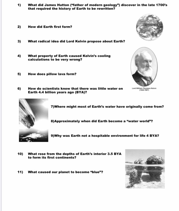 Solved 1) What did James Hutton ("father of modern geology") | Chegg.com