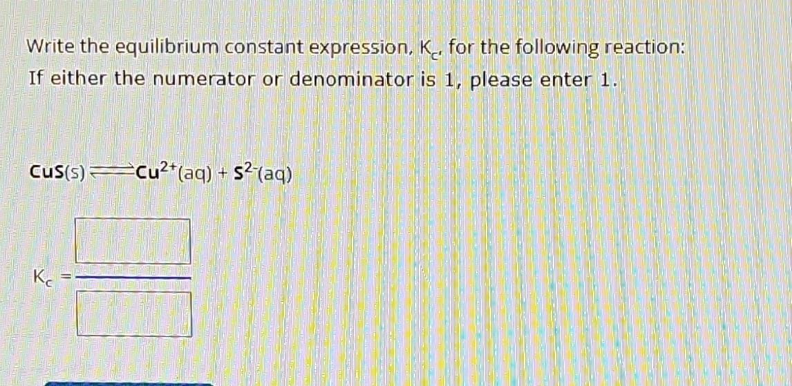 Solved Write the equilibrium constant expression, Kc′ for | Chegg.com