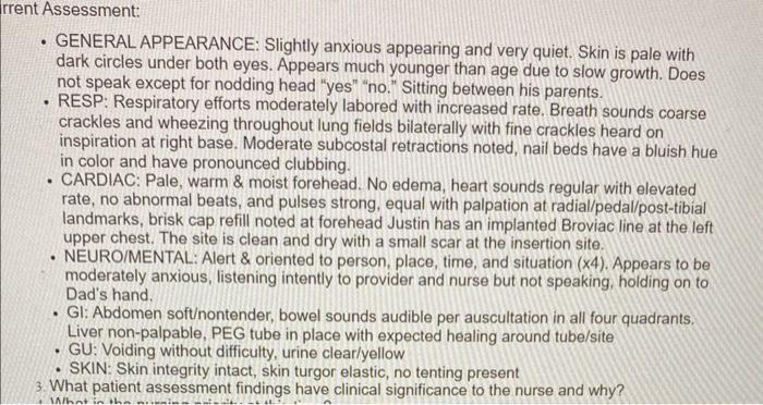 Solved - GENERAL APPEARANCE: Slightly anxious appearing and | Chegg.com