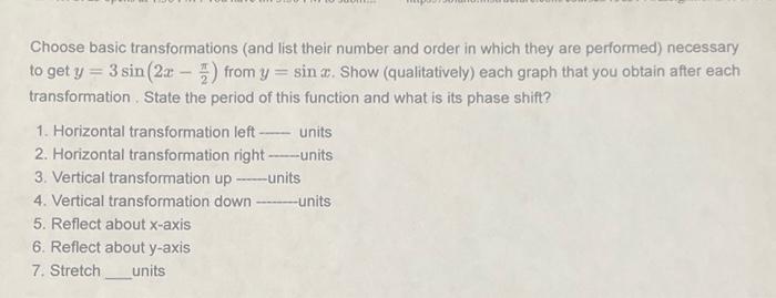 Solved Choose basic transformations (and list their number | Chegg.com