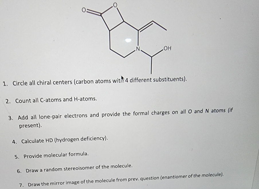 Solved Circle all chiral centers (carbon atoms with 4 | Chegg.com