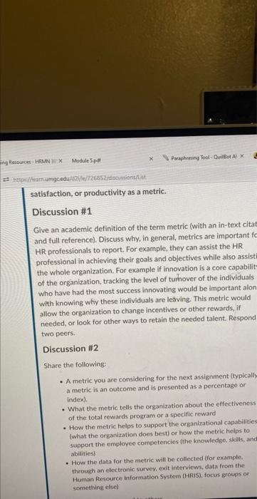 Solved Give an academic definition of the term metric (with | Chegg.com