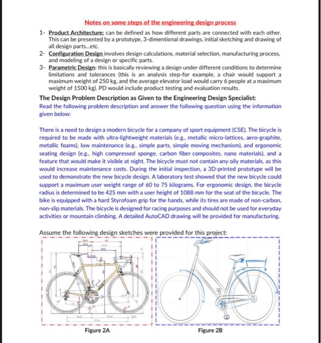 Solved Mini Design Case - Modern Bike Design Homework | Chegg.com