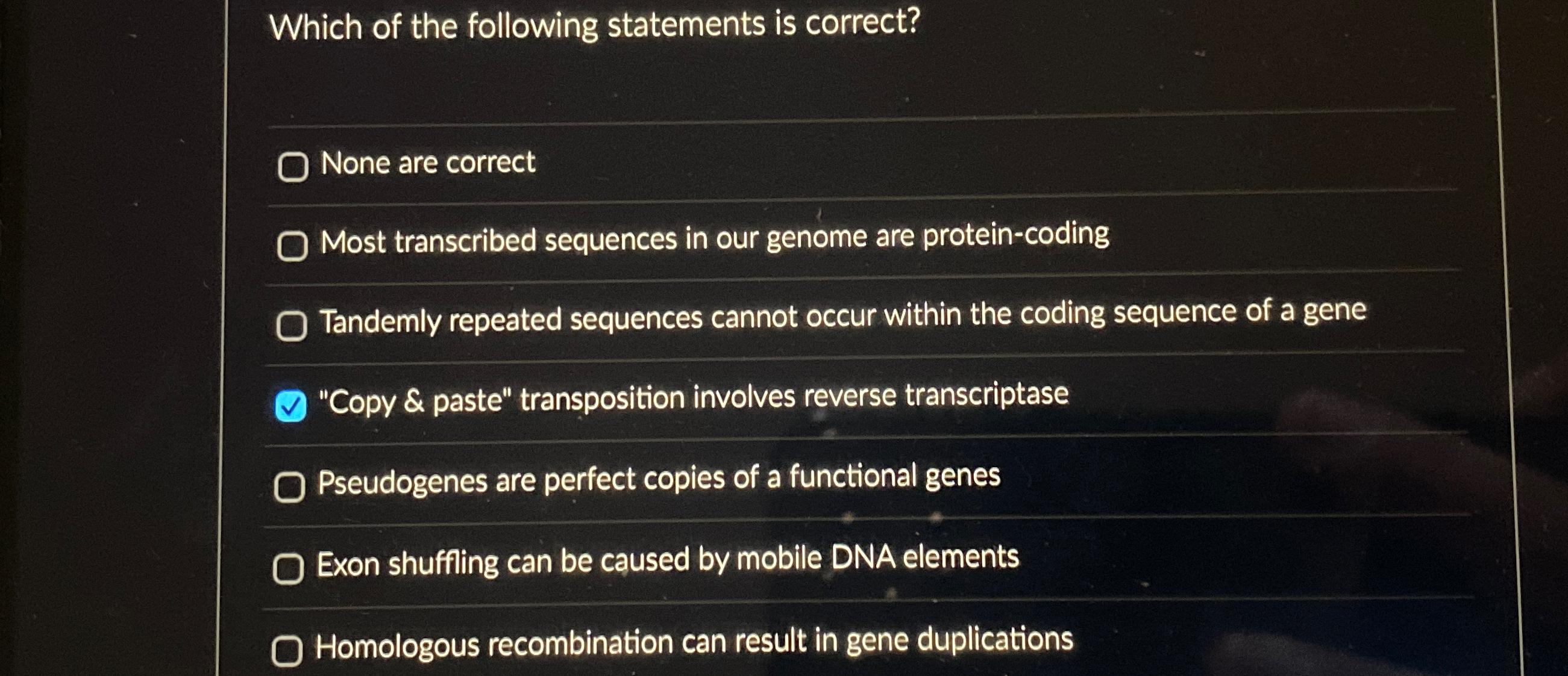 Solved Which of the following statements is correct?None are | Chegg.com
