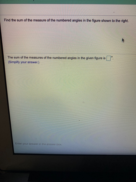 Solved find the sum of the measure of the numbered angles in | Chegg.com