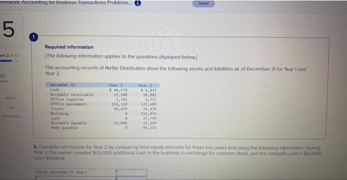 Solved Required information The following information | Chegg.com