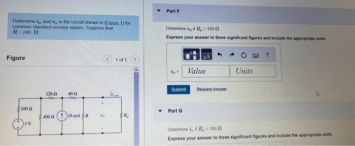 Determine i0 and v0 in the circuit shown in (Eigure | Chegg.com