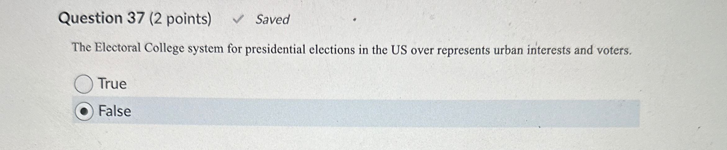 Solved Question 37 (2 ﻿points) ﻿SavedThe Electoral College | Chegg.com