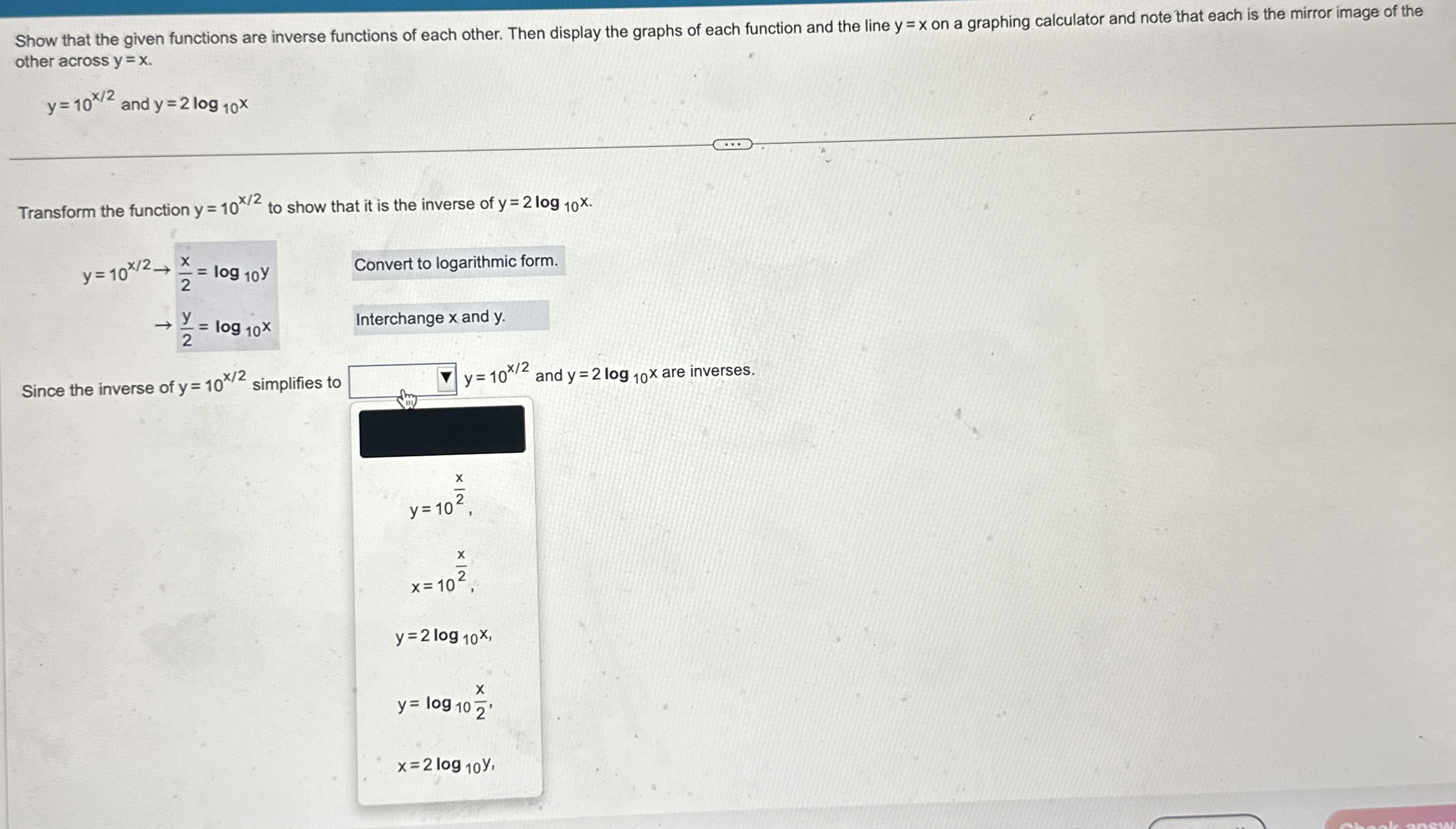 Solved Show that the given functions are inverse functions | Chegg.com