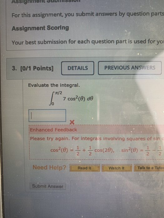 Solved Assignm For this assignment, you submit answers by | Chegg.com