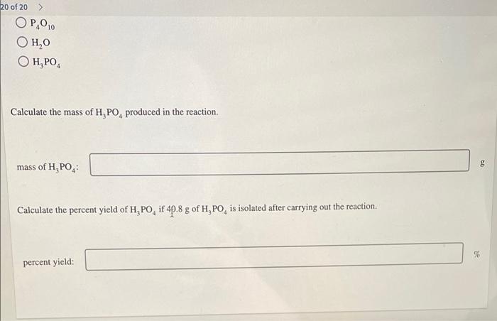 Solved A sample of 66.1 g of tetraphosphorous decoxide | Chegg.com