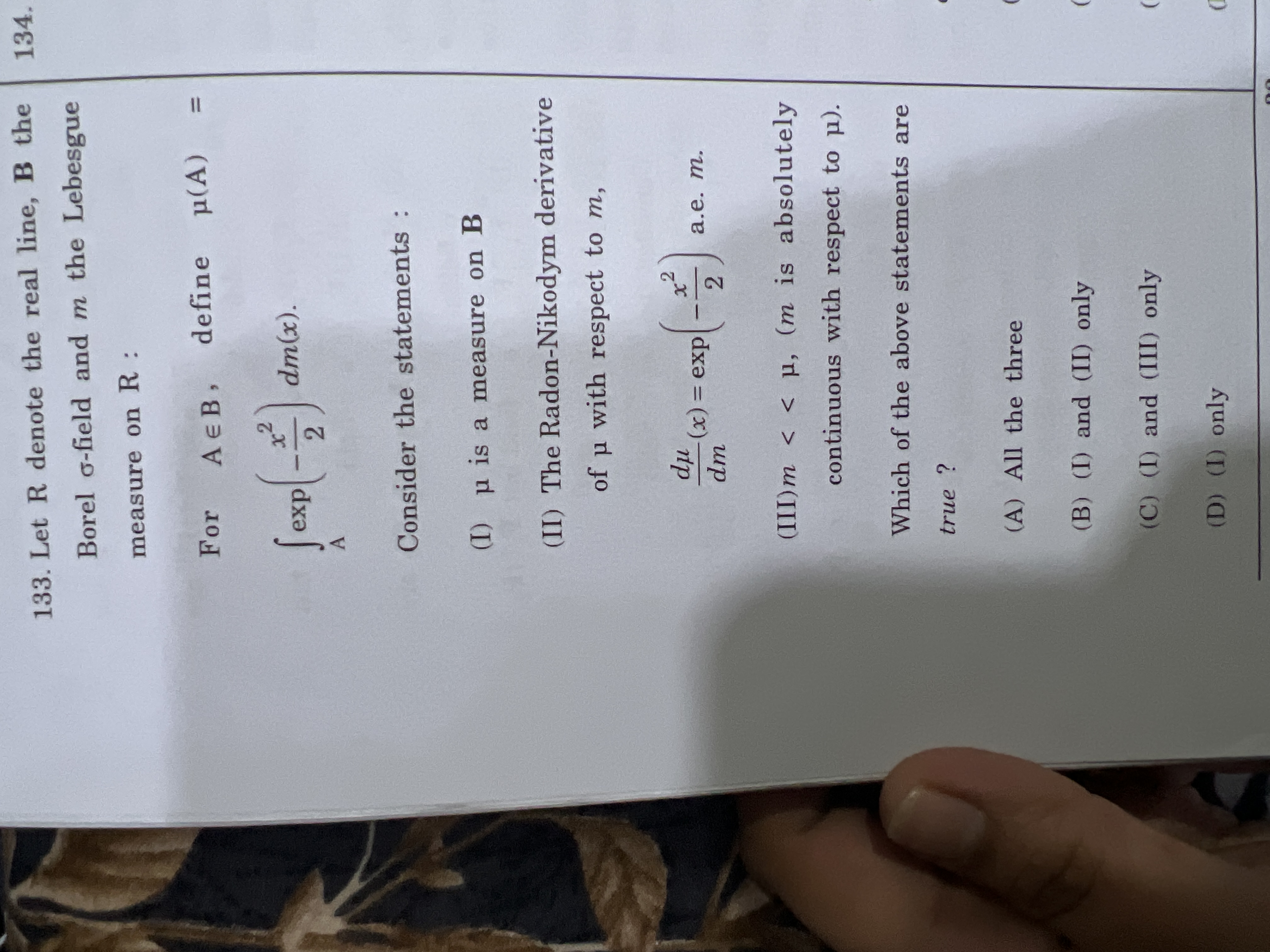 Solved Let R ﻿denote the real line, B ﻿theBorel σ-field and | Chegg.com