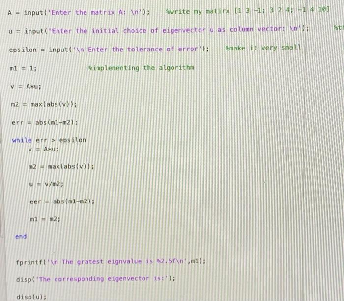 Solved How do I code #1.2 on MATLAB? (#1.1 code is provided | Chegg.com