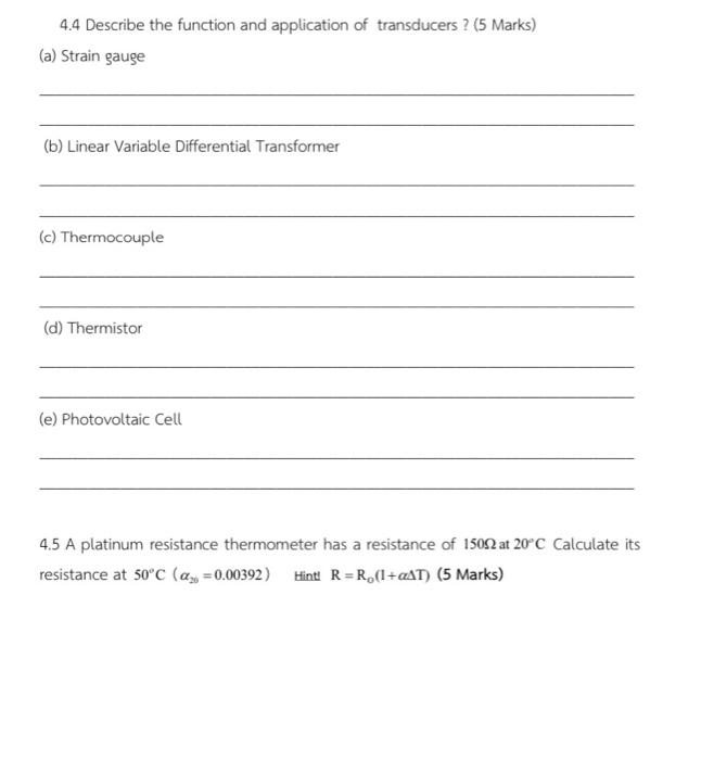 Solved B Linear Variable Differential Transformer C