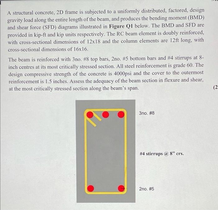 a) Distinguish between a sway and a non-sway system | Chegg.com