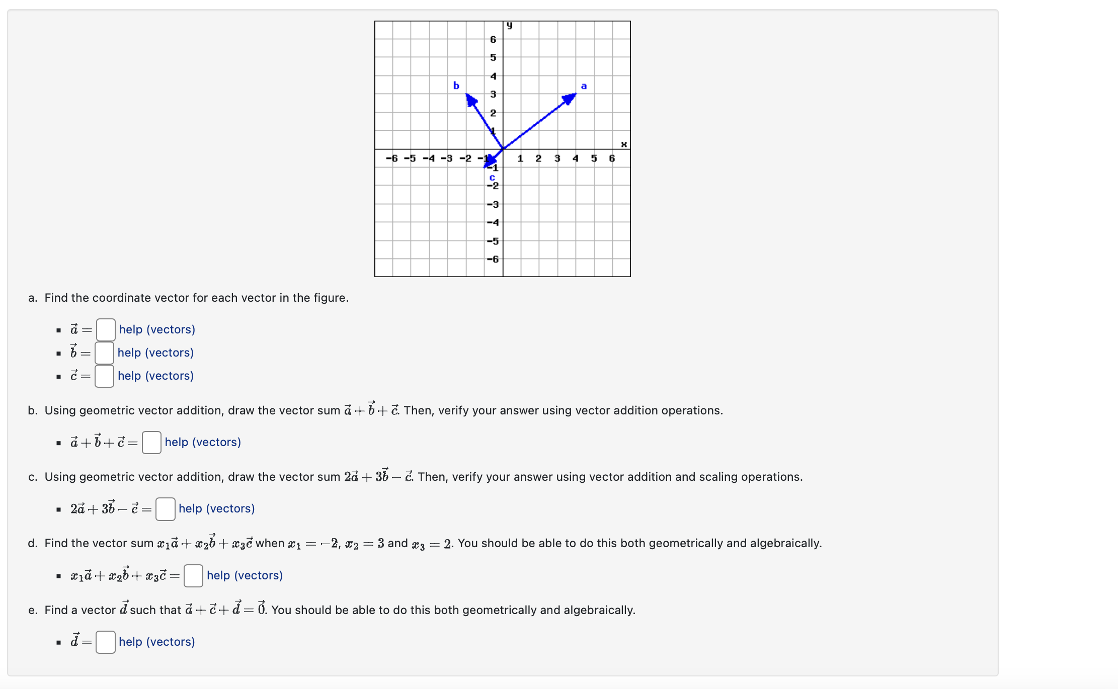 Solved a. ﻿Find the coordinate vector for each vector in | Chegg.com
