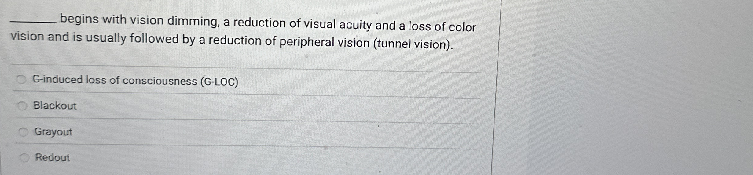 Solved begins with vision dimming, a reduction of visual | Chegg.com