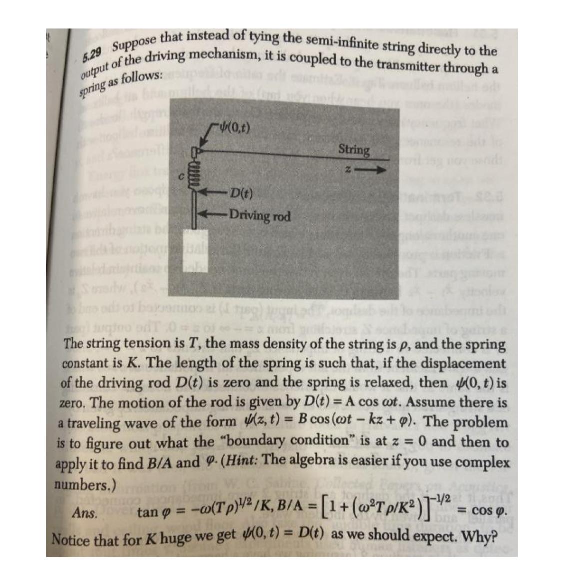 Solved 29 ﻿Suppose that instead of tying the semi-infinite | Chegg.com