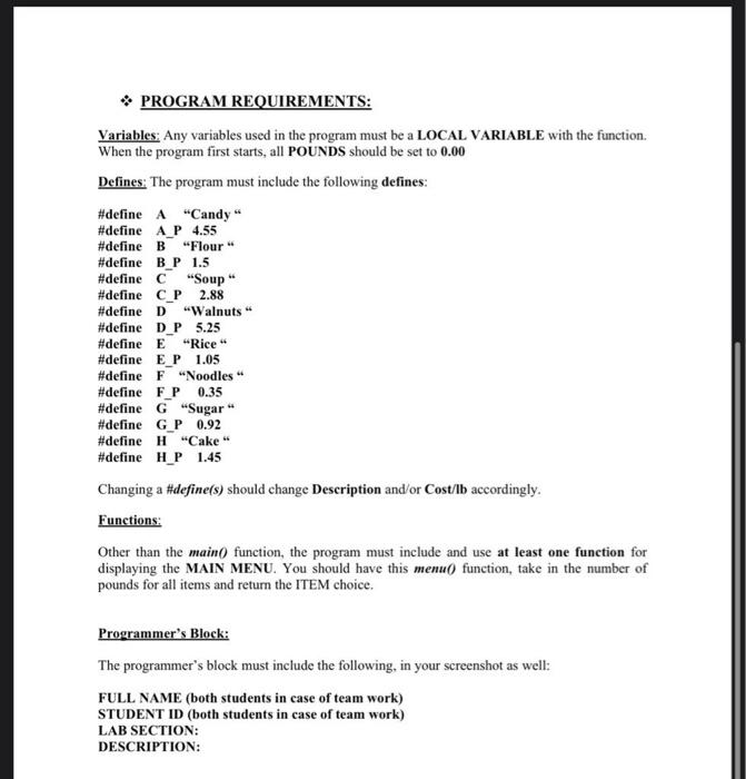 Solved 1. Required Functionalities: When the program | Chegg.com