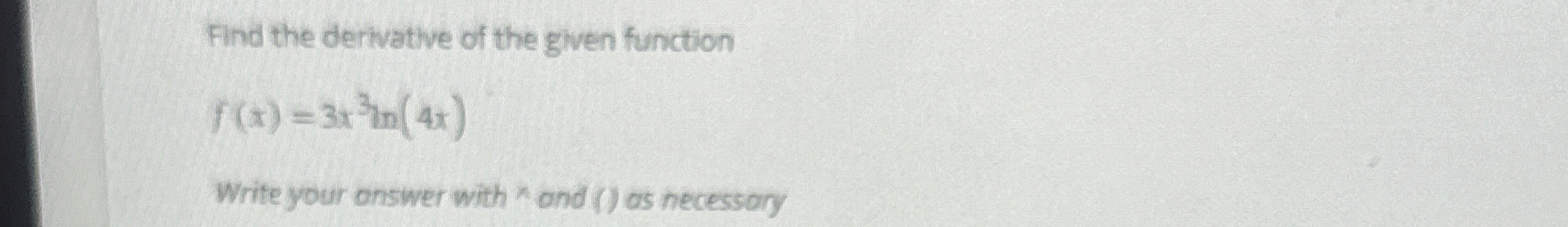 Solved Find the derivative of the given | Chegg.com