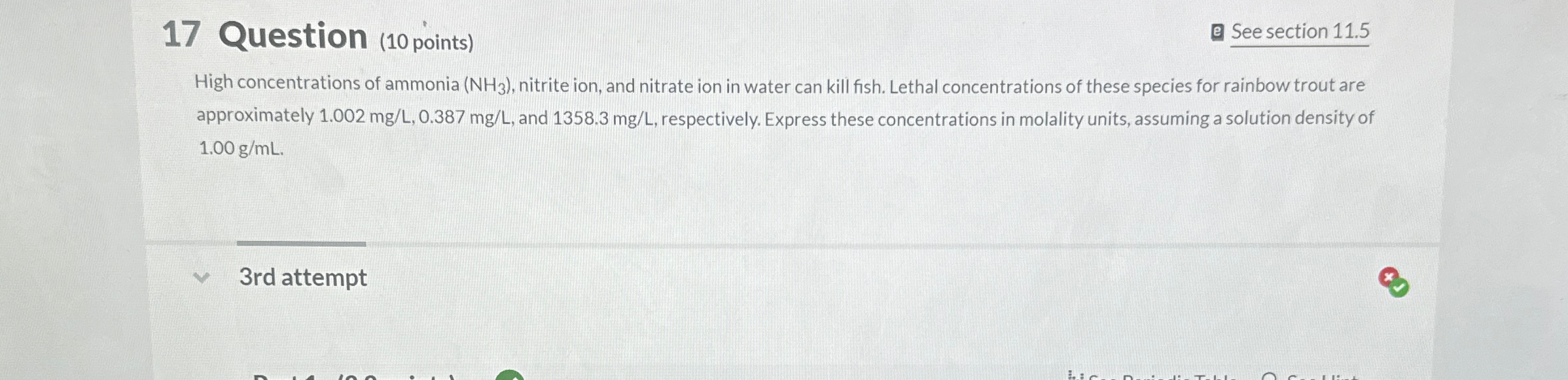 Solved 17 ﻿Question (10 ﻿points) ﻿See section 11.5High | Chegg.com